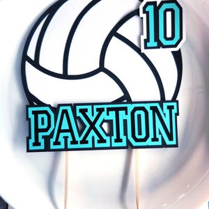 Volleyball Birthday Cake Topper Handmade Custom Sports Cake Topper - Etsy