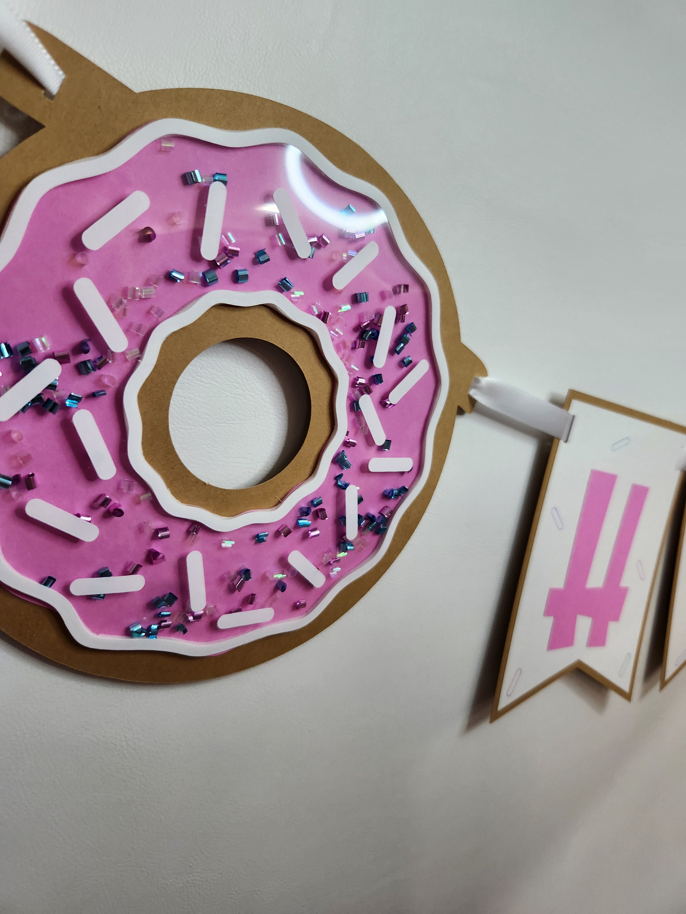 Donut Birthday Banner Two Sweet Birthday Banner Doughnut Birthday ...