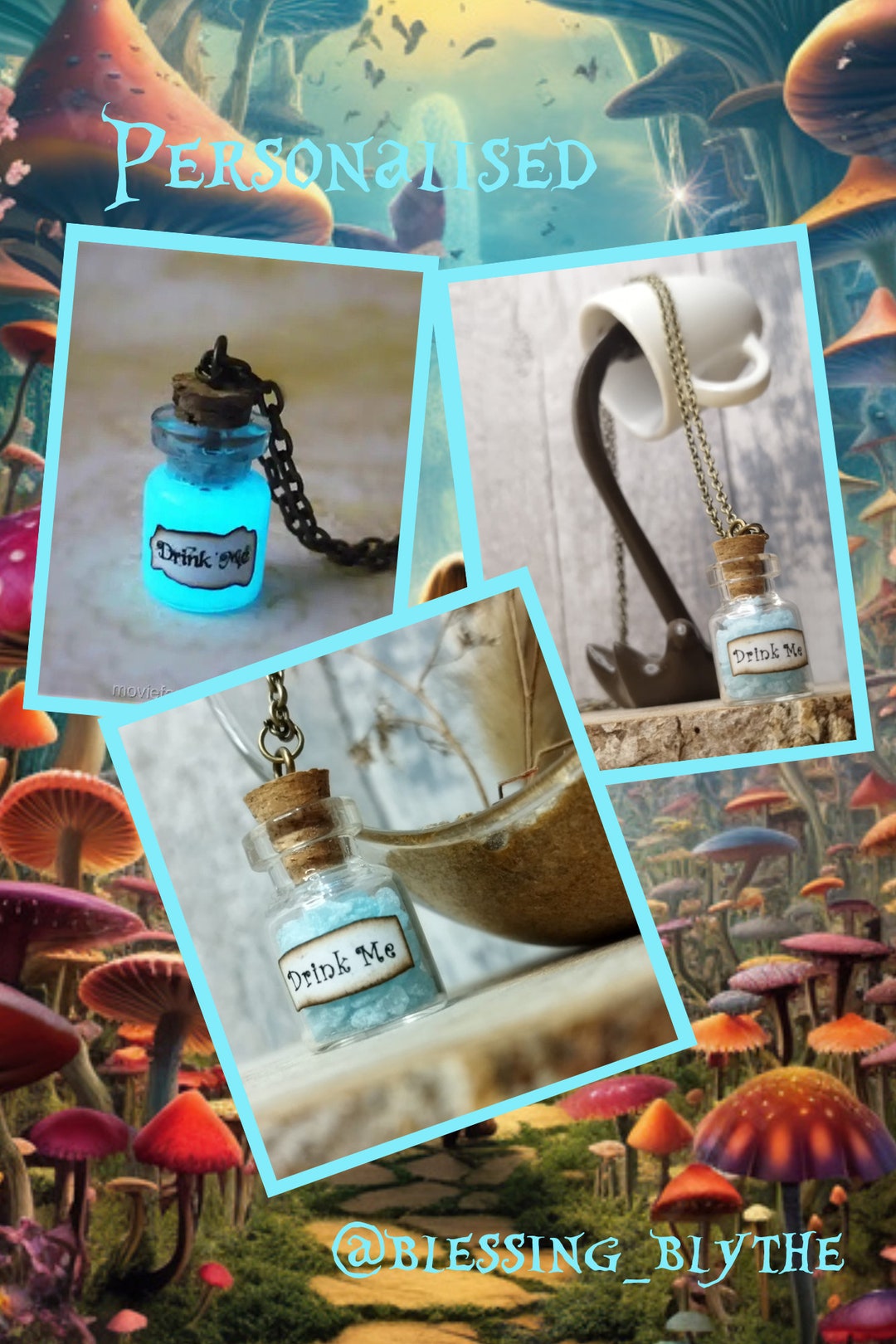 Alice in Wonderland Drink Me Potion, Personalised Message, Bottle ...