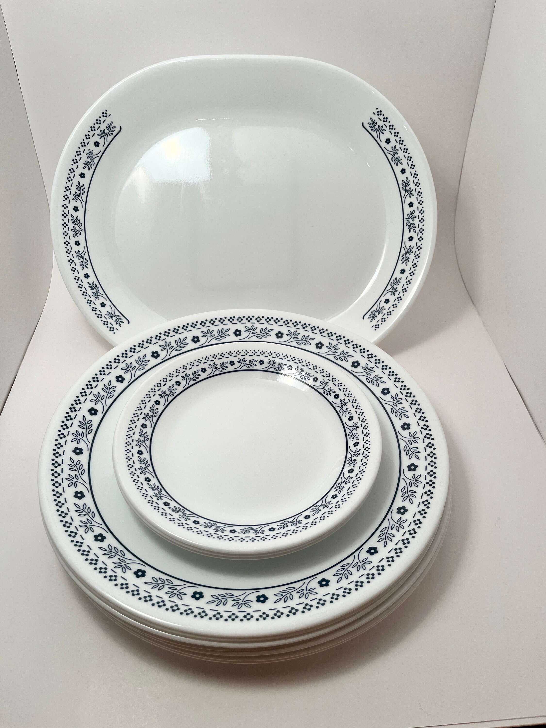11 Piece Set Vintage Corelle 1983 Summer Impressions Blueberry Pattern ...