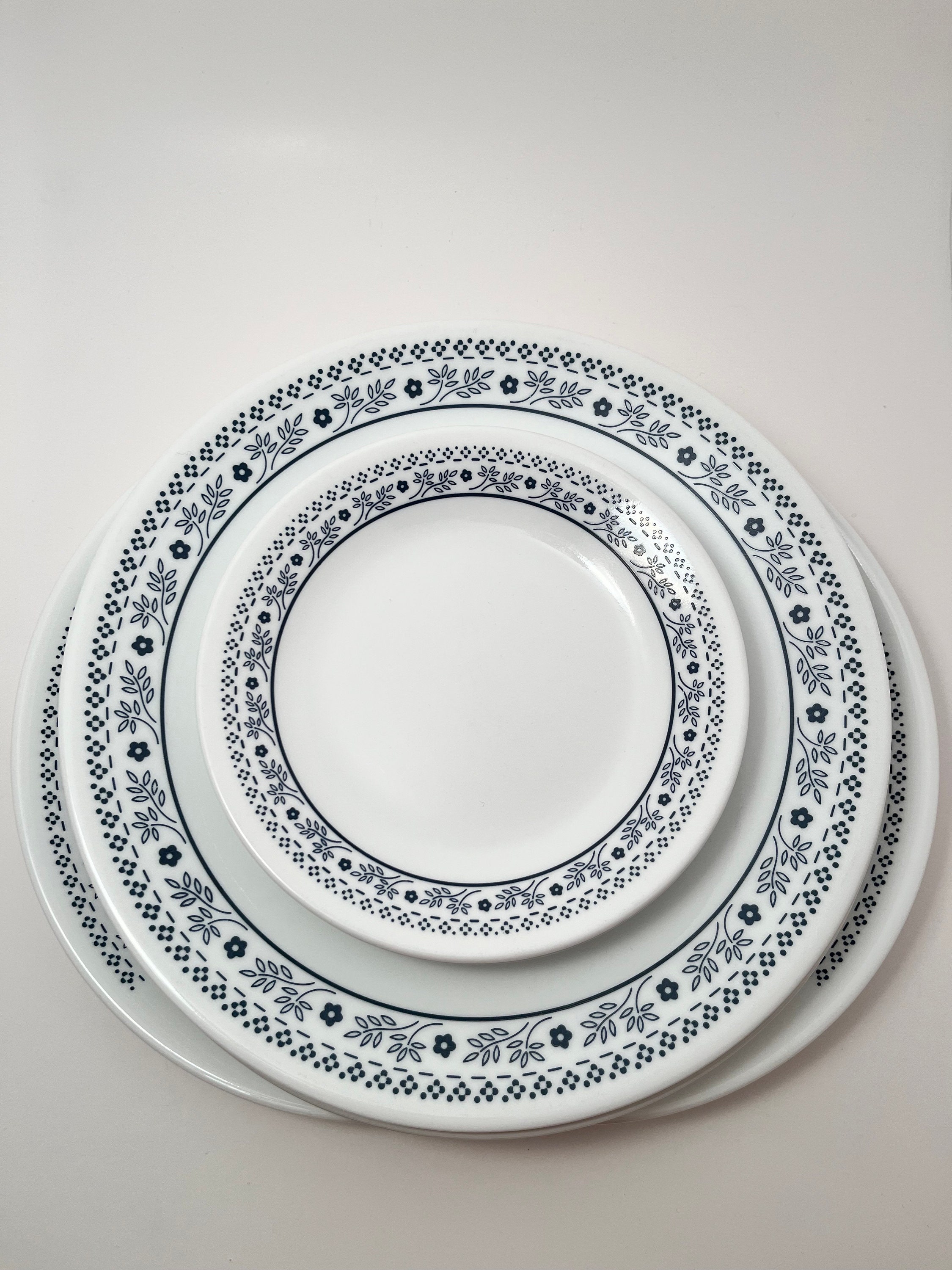 11 Piece Set Vintage Corelle 1983 Summer Impressions Blueberry Pattern ...