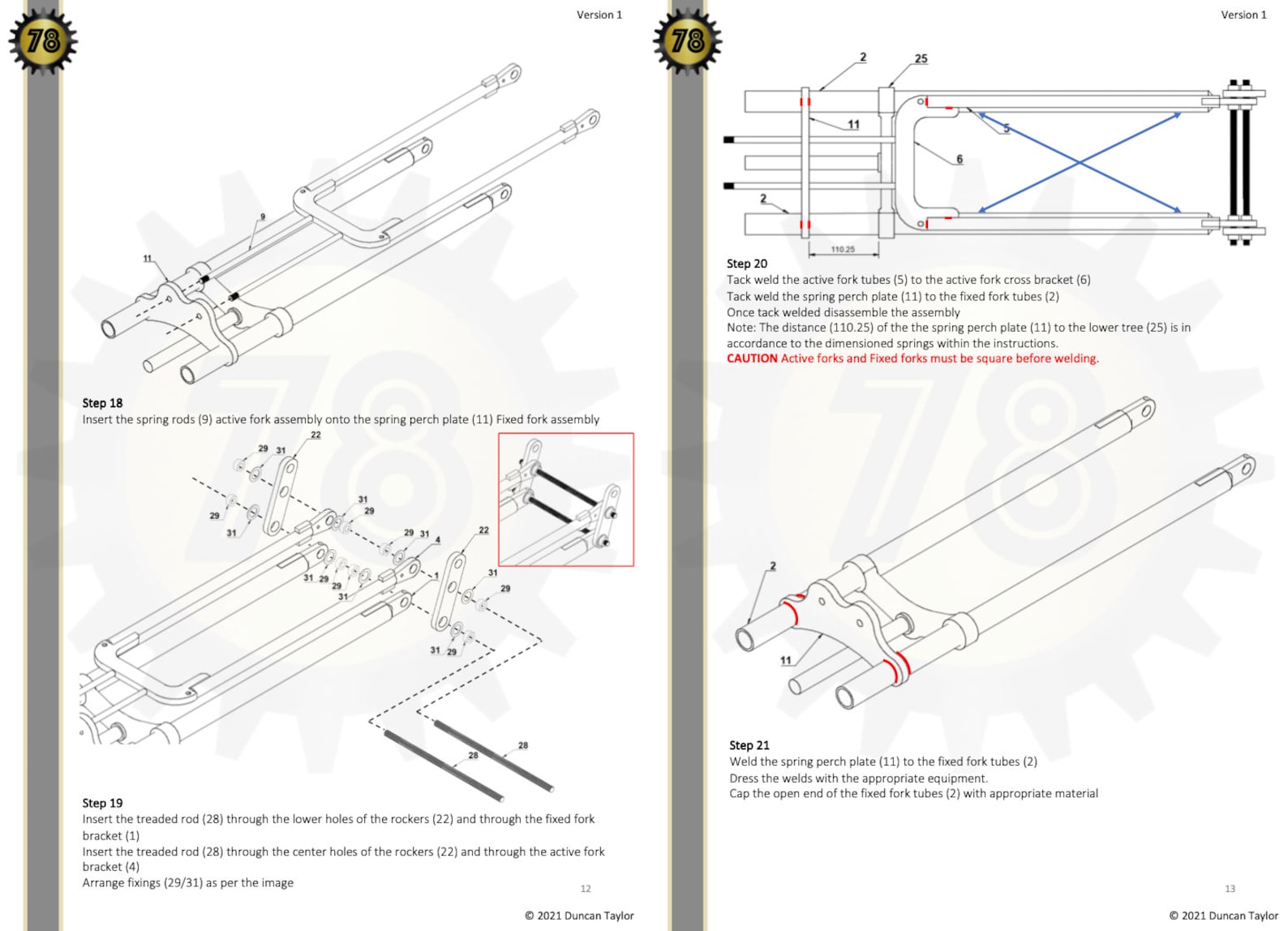 Honda Rebel 125/250 Springer Front End Assembly Instructions, Plans and ...