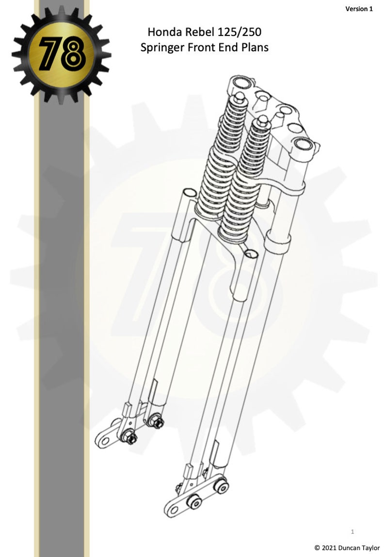 Honda Rebel 125/250 Springer Front End Assembly Instructions, Plans and ...