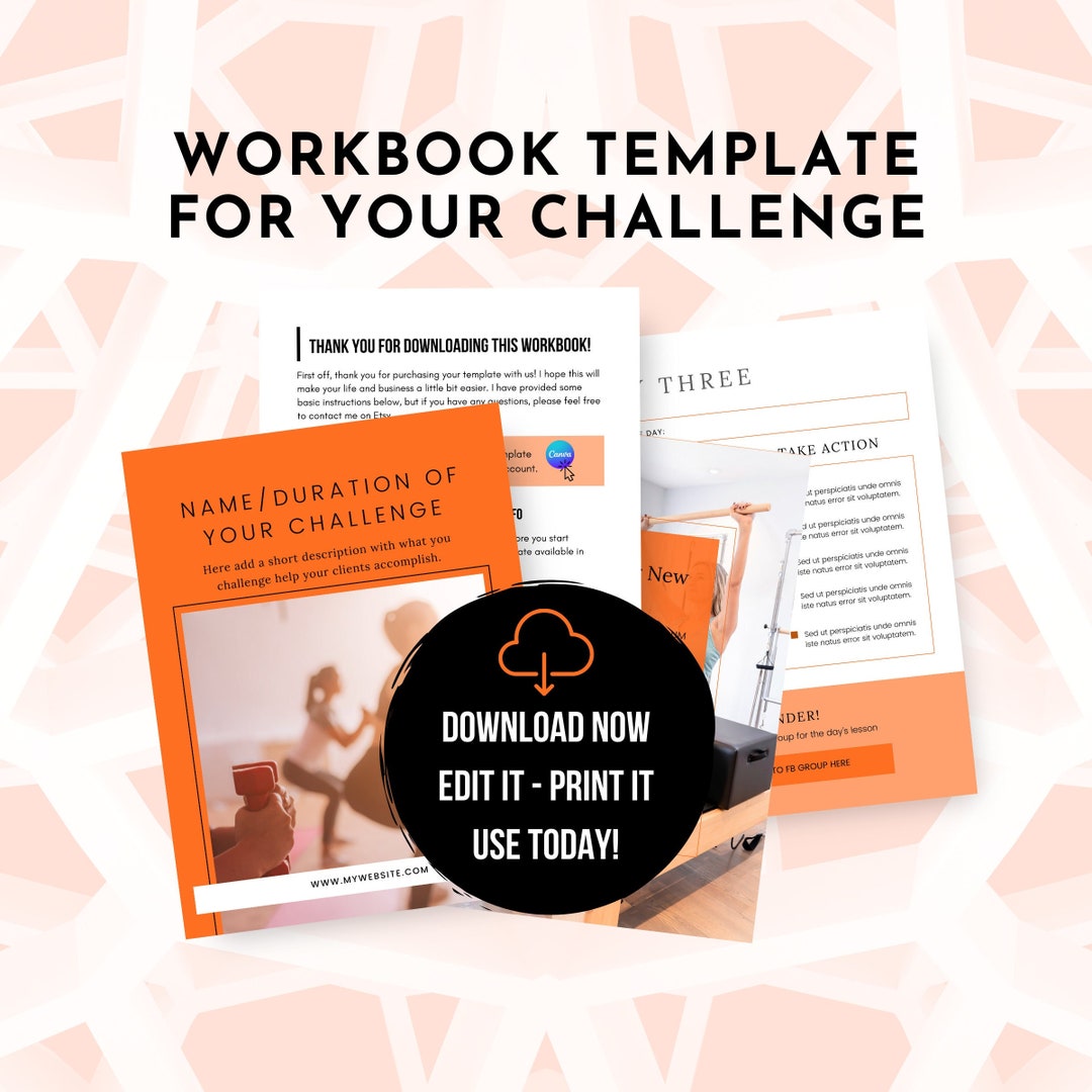 Challenge Workbook for Coaching Business Printable, US Letter Size ...