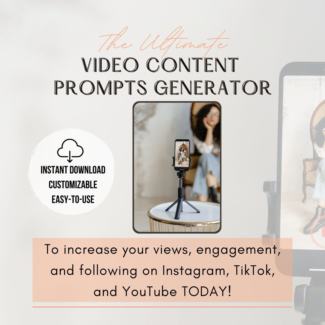 Video Content Generator + Free Ebook | Video Prompts for Content ...