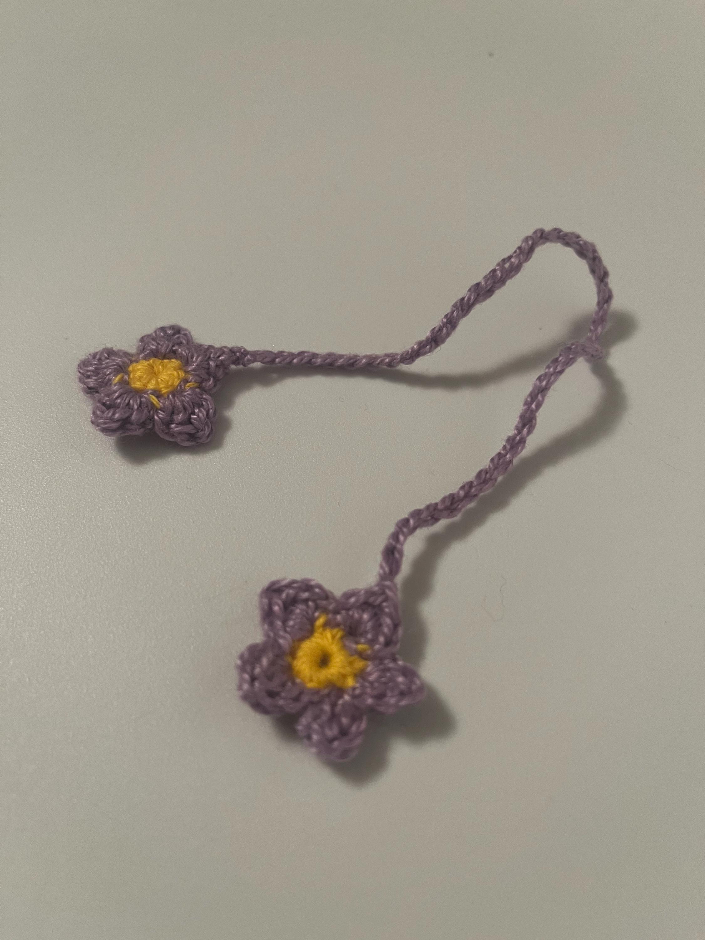 Handmade Crocheted Flower Charms – Accessories for Headphones, Water ...