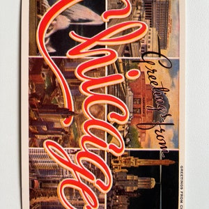 Vintage Chicago Postcard | Greetings From Chicago - Etsy