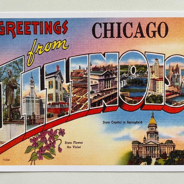 Greetings From Illinois - Etsy