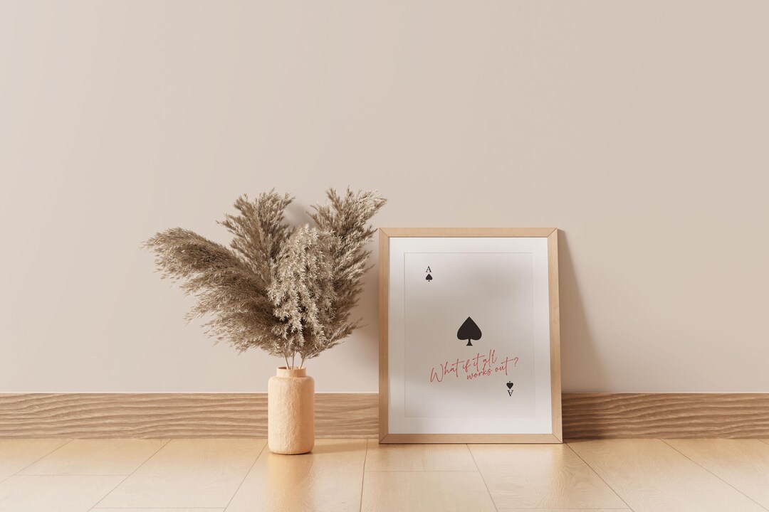 Set of 2 Printable Ace Card Art - Inspirational Quotes for Wall Decor ...