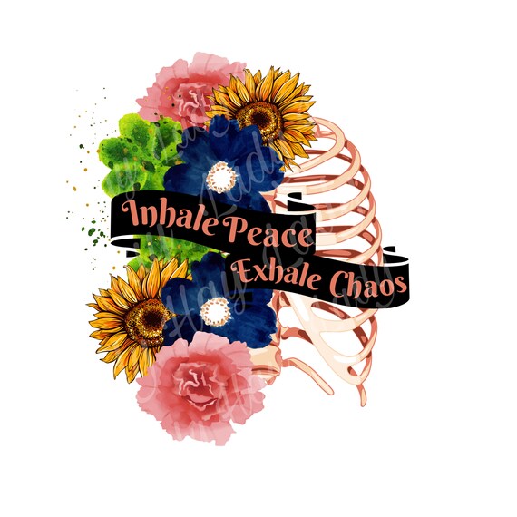 Mental Health PNG Inhale Peace Exhale Chaos - Etsy