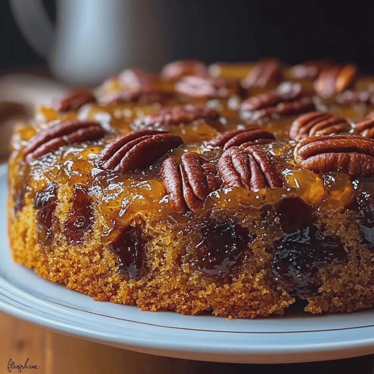 Pecan Upside Down Cake – Printable Recipe Card – Instant Digital ...
