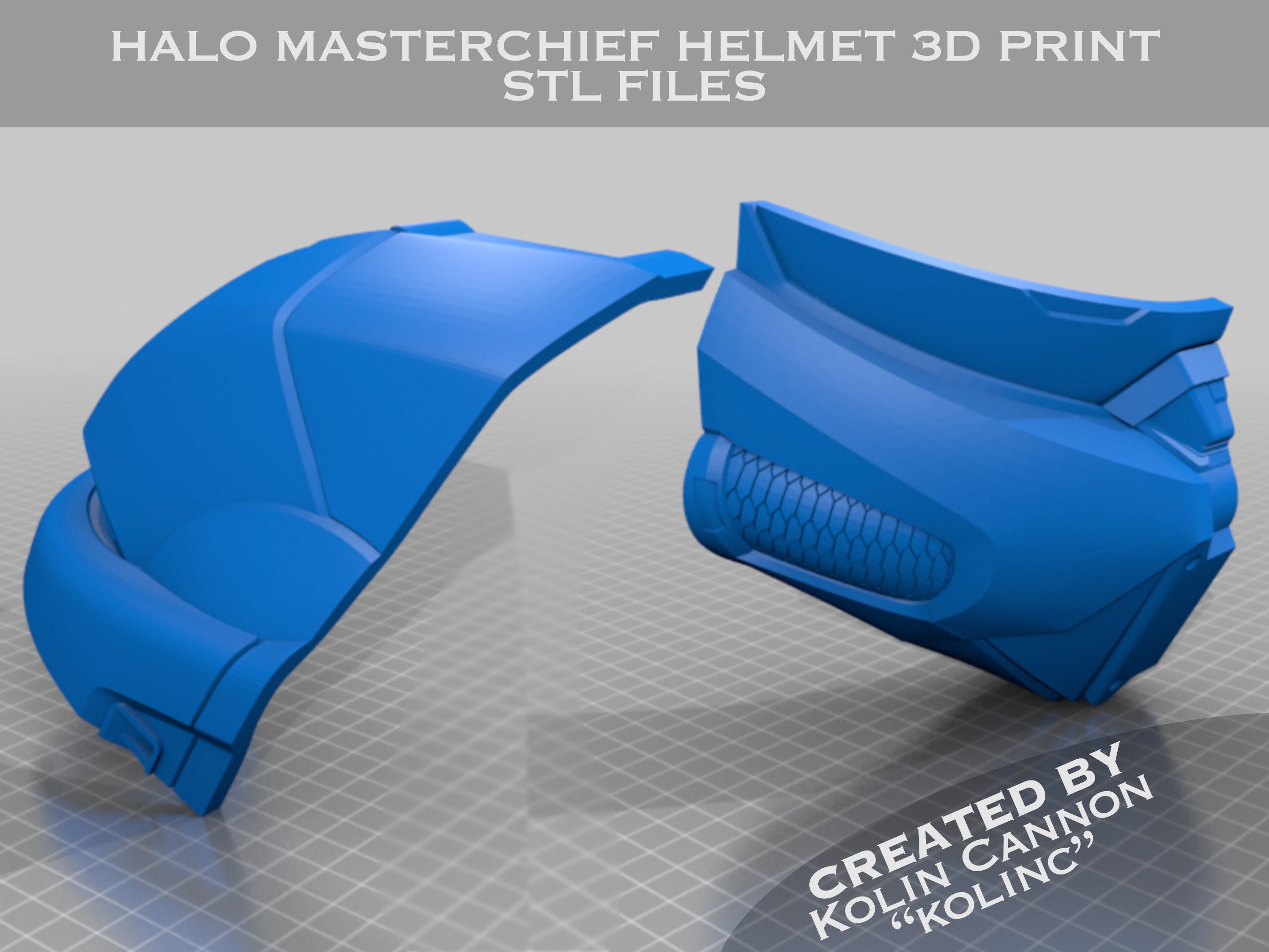 Halo Infinite Master Chief Helmet 3D Printer Files STL Files - Etsy ...