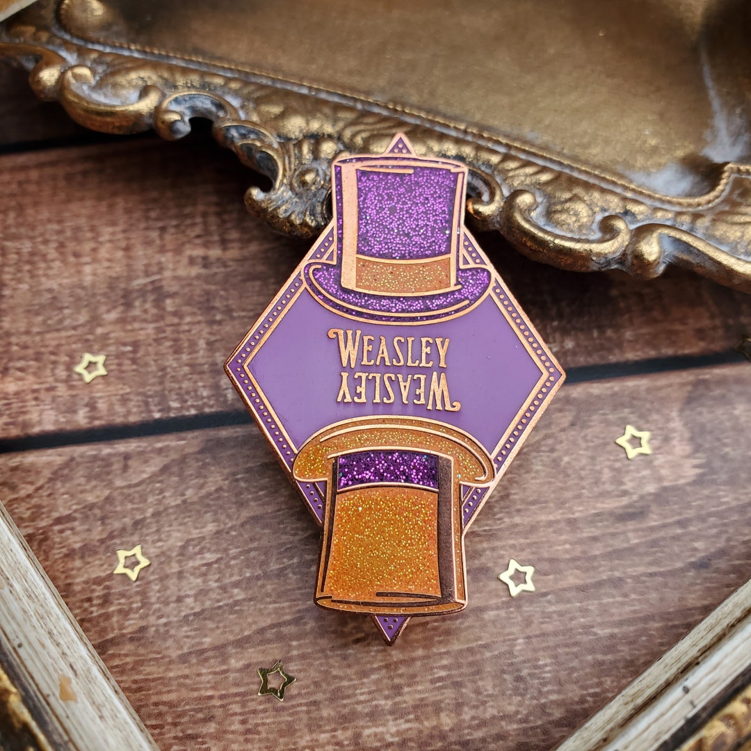 Twin Top Hats Enamel Pin - Etsy