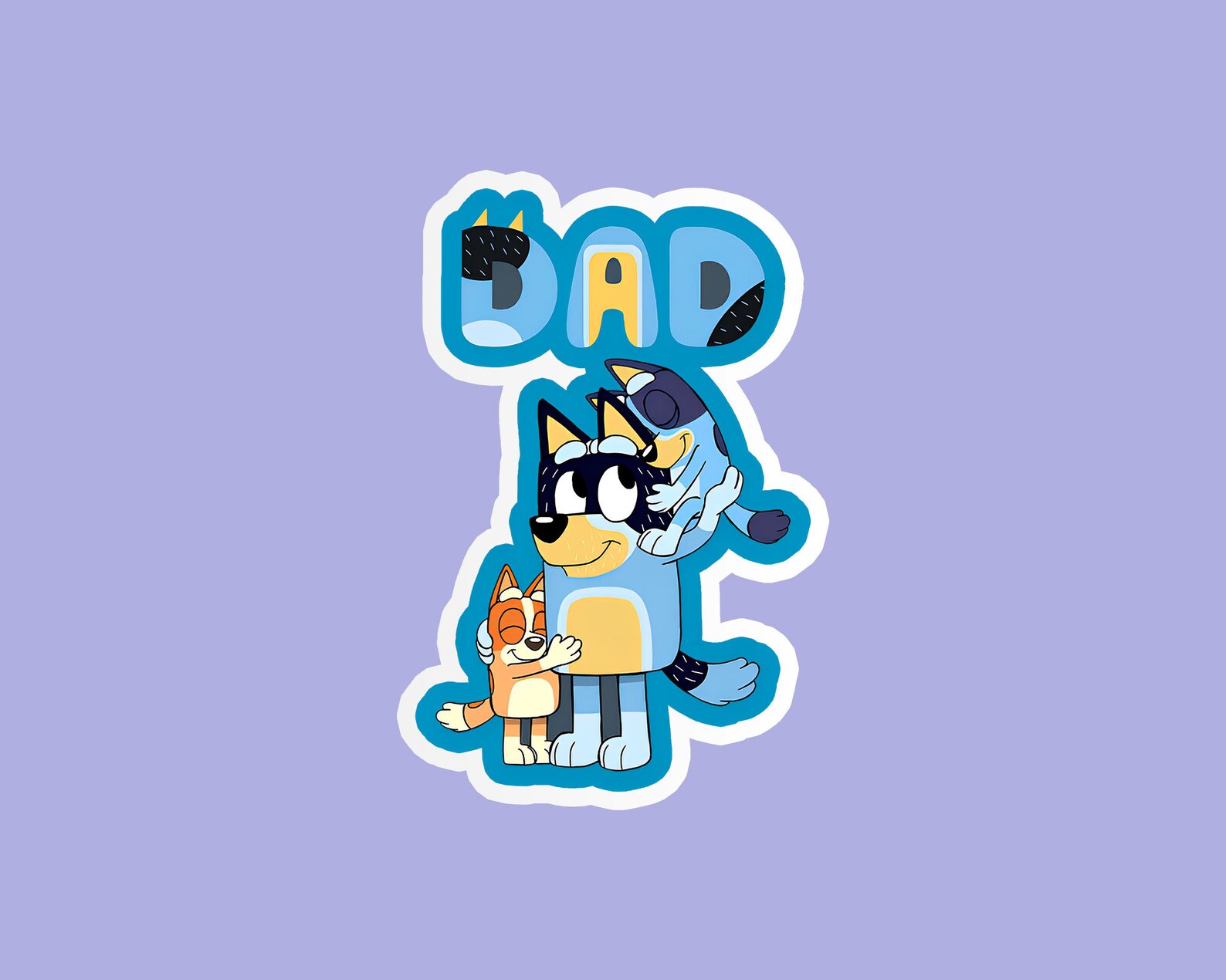 Bluey Stickers Bluey Dad Stickers Bingo Bandit Heeler Family - Etsy Denmark