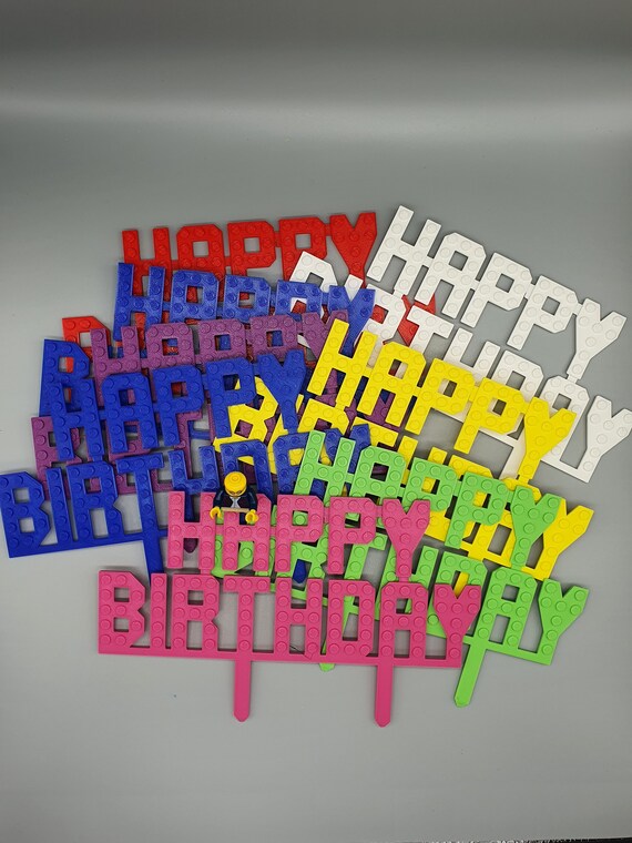 Cake Letters Happy Birthday Cake Set Birthday Cake Sign - Etsy