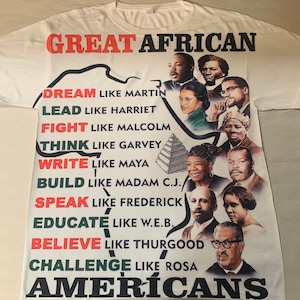 African American Shirt Rosa Parks Maya Angelou Martin Luther King ...