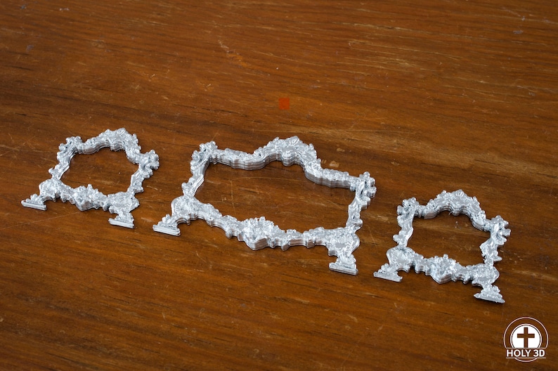 Holy Frames Set, Gold Frames ,silver Frames, Miniature Churches, Holy ...