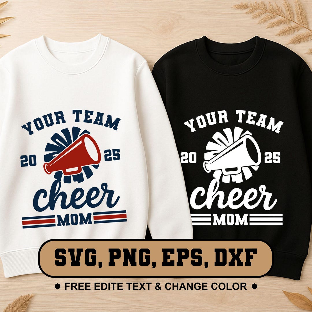 Cheerleading SVG Template: Cheer Team Shirt Design (digital Download ...