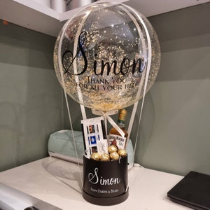 Personalised Hot Air Balloon. EMPTY BOX to Fill Your Own - Etsy UK