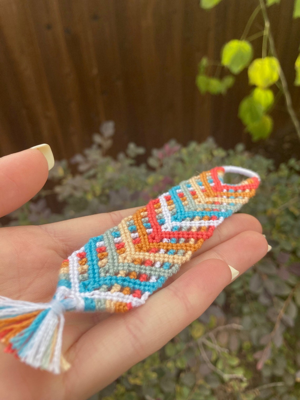 VSCO Fishbone Boho Chevron Diamond Loop Keychain - Etsy