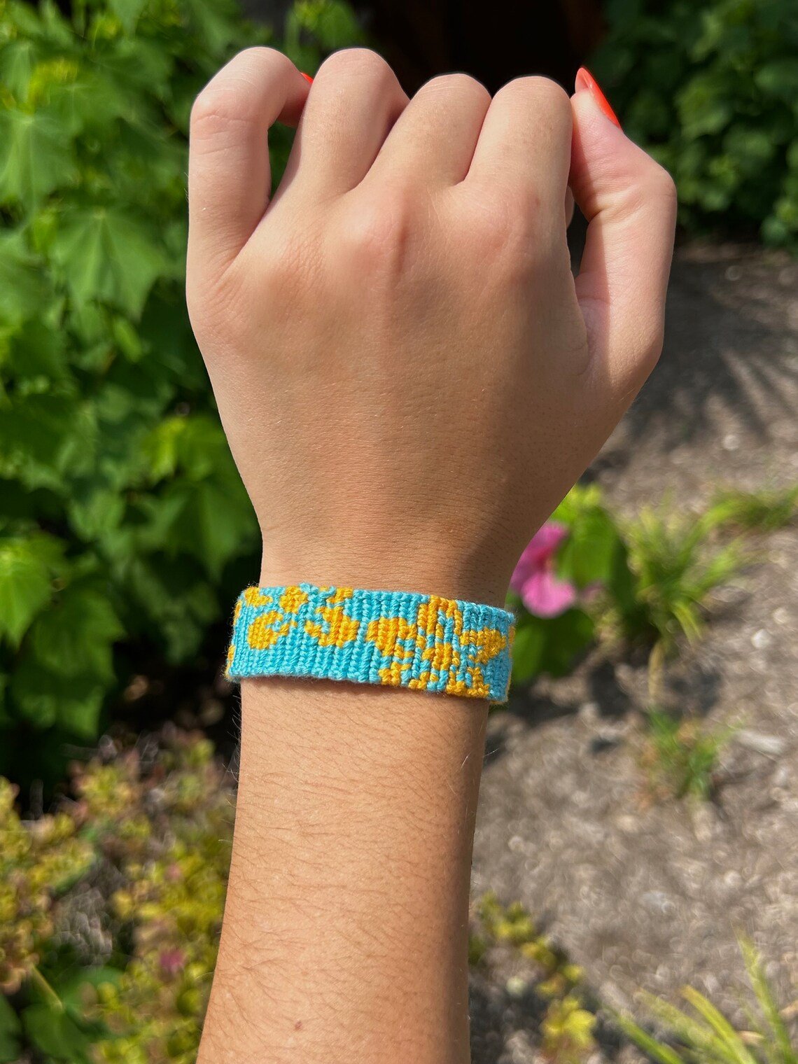 Hawaiian Flower Woven Handmade Alpha Friendship Bracelet - Etsy