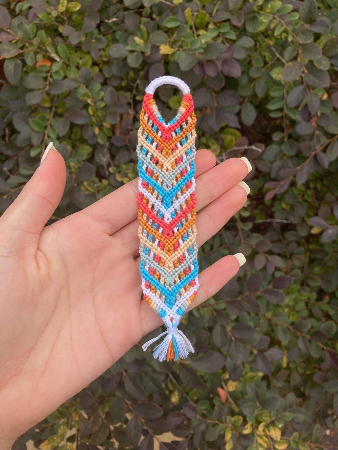 VSCO Fishbone Boho Chevron Diamond Loop Keychain - Etsy