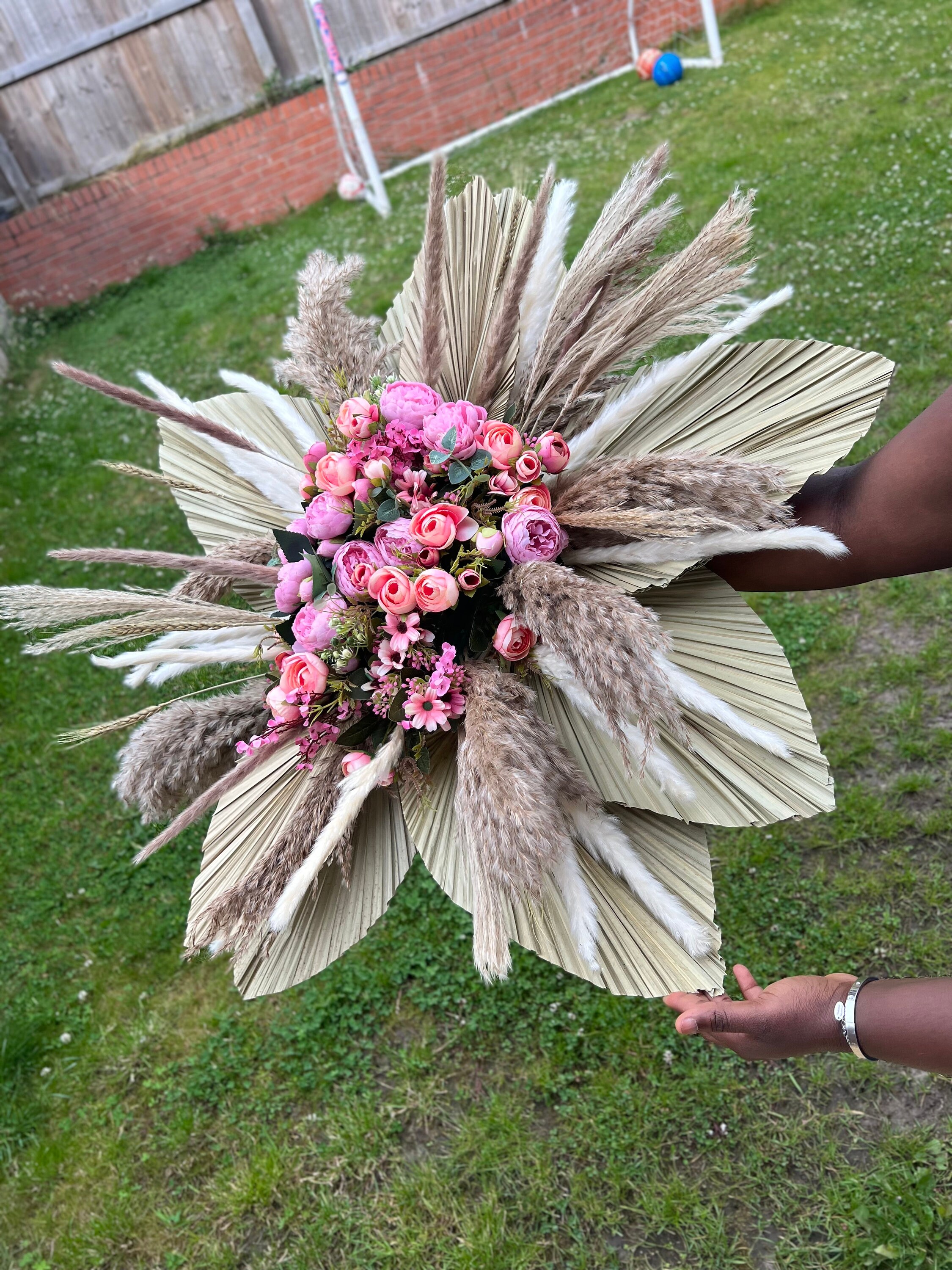 Large Pampas Swag Arch , Boho Wedding Decor , Easy Installation - Etsy