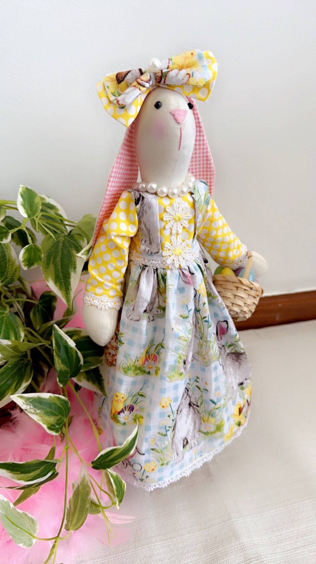 Easter Bunny Vintage Easter Bunny Easter Rabbit Handmade - Etsy