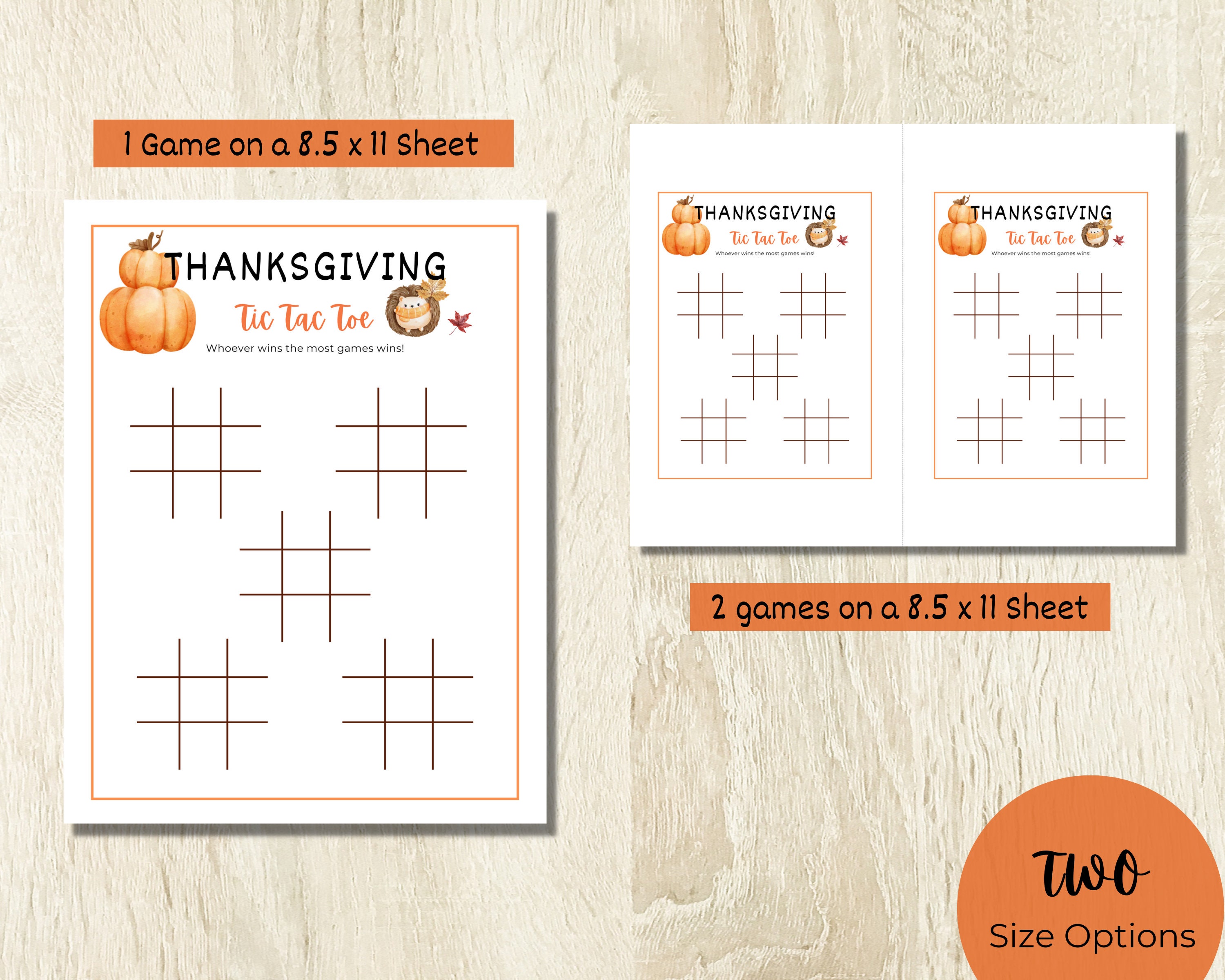 Tic Tac Toe Thanksgiving Printable Party Game, Thanksgiving Trivia Game ...