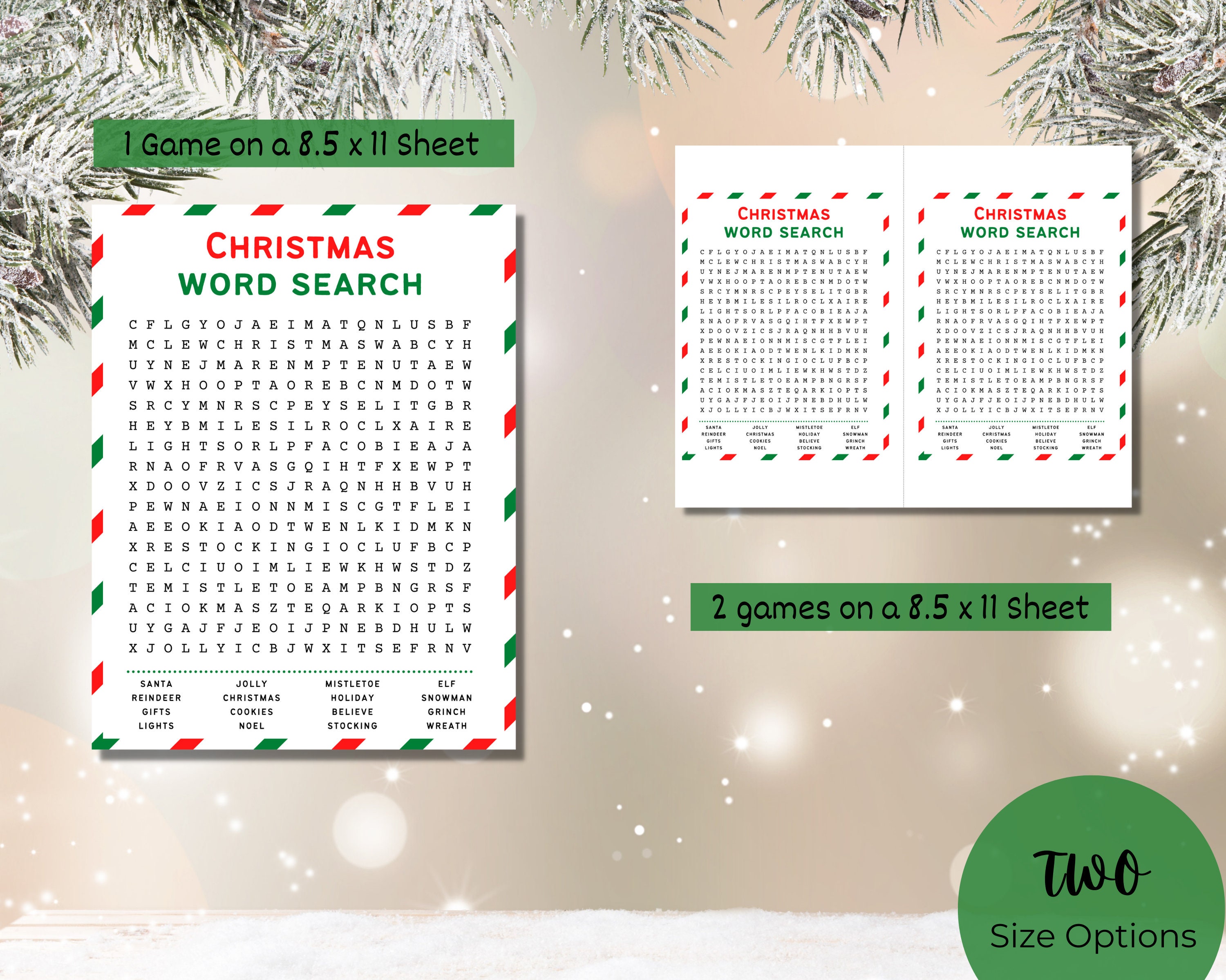 Christmas Printable Word Search Game, Family Christmas Game PDF ...
