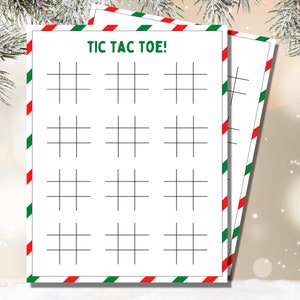 Christmas Printable Tic Tac Toe Party Game, Family Christmas Game PDF ...