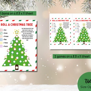 Christmas Printable Roll a Christmas Tree Party Game, Printable ...