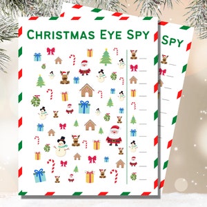 Christmas Printable Eye Spy Party Game, Family Christmas Game PDF ...