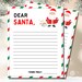 Christmas Printable Letter to Santa, Dear Santa Letter PDF, Printable ...
