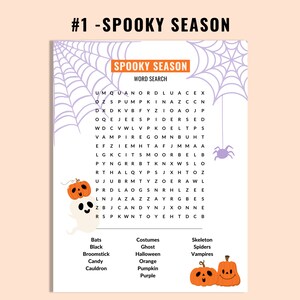 Halloween Word Search Bundle, Digital Word Search Game, Printable ...