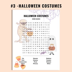 Halloween Word Search Bundle, Digital Word Search Game, Printable ...