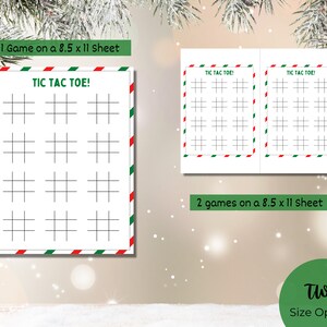 Christmas Printable Tic Tac Toe Party Game, Family Christmas Game PDF ...