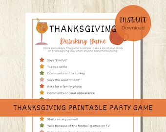 Thanksgiving Word Search Printable Party Game, Thanksgiving Trivia Game ...