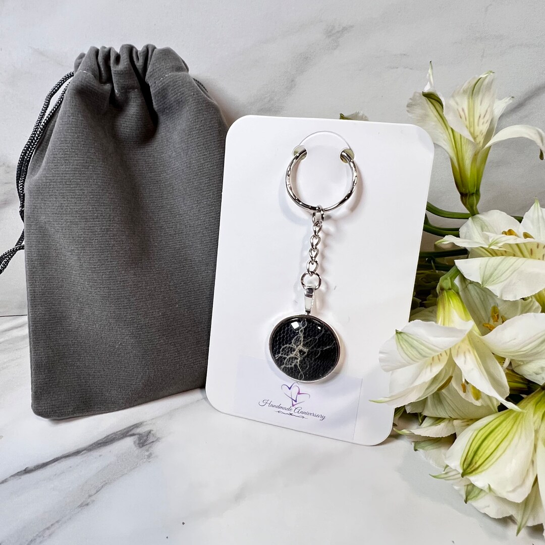 LACE KEYRING 13th Wedding Anniversary, Key Chain, Handmade, Eco ...