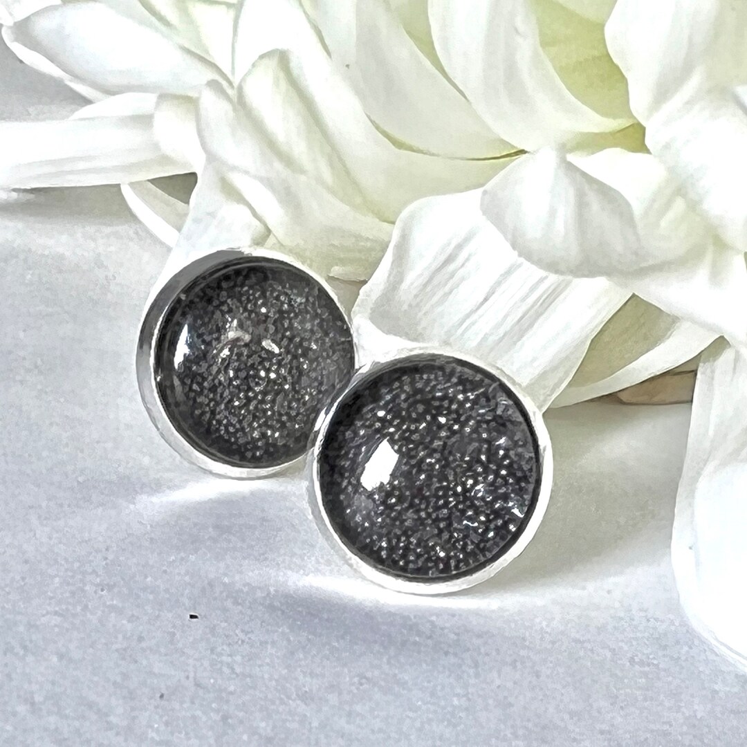 IRON STUD EARRINGS 6th Anniversary Silver Plated, Handmade, Free ...