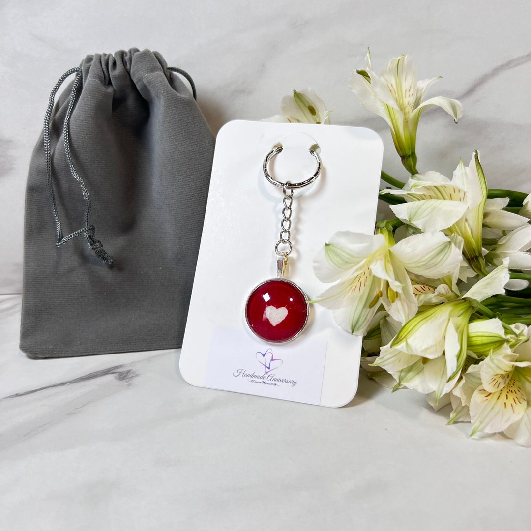 Cotton Key Ring 2nd Wedding Anniversary Gift, Key Chain, Handmade ...