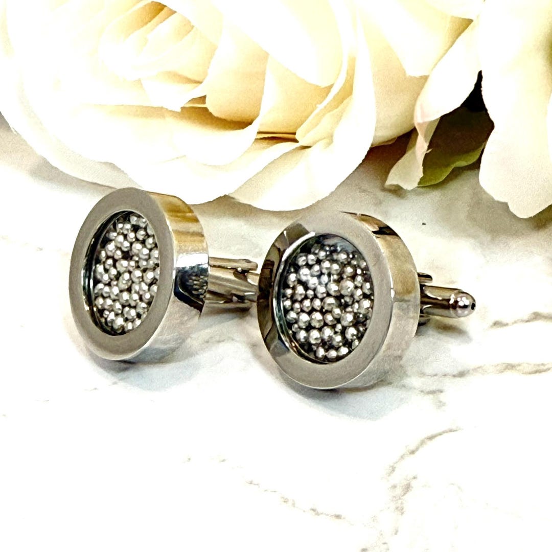STATEMENT TIN CUFFLINKS 10th Wedding Anniversary, Handmade Gift ...