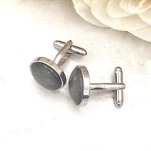 TIN CUFFLINKS 10th Wedding Anniversary, Handmade, Silver Plated - Etsy