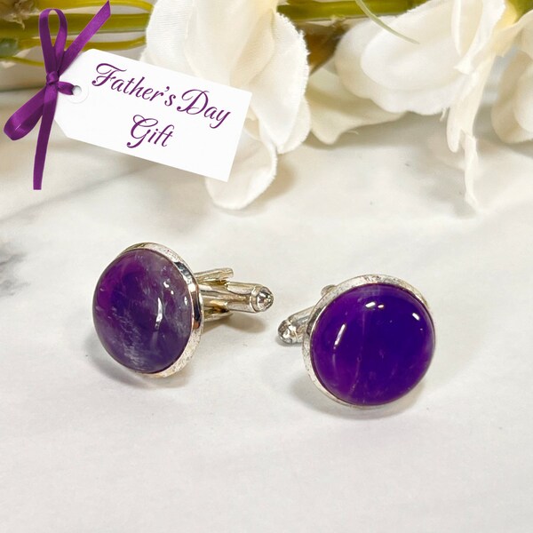 Amethyst Cufflinks - Etsy