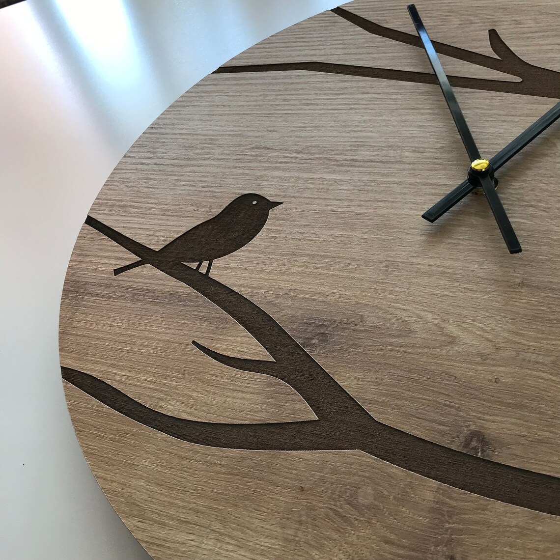 Bird Clock Modern Wall Clock Retro Clock Wooden Clock - Etsy