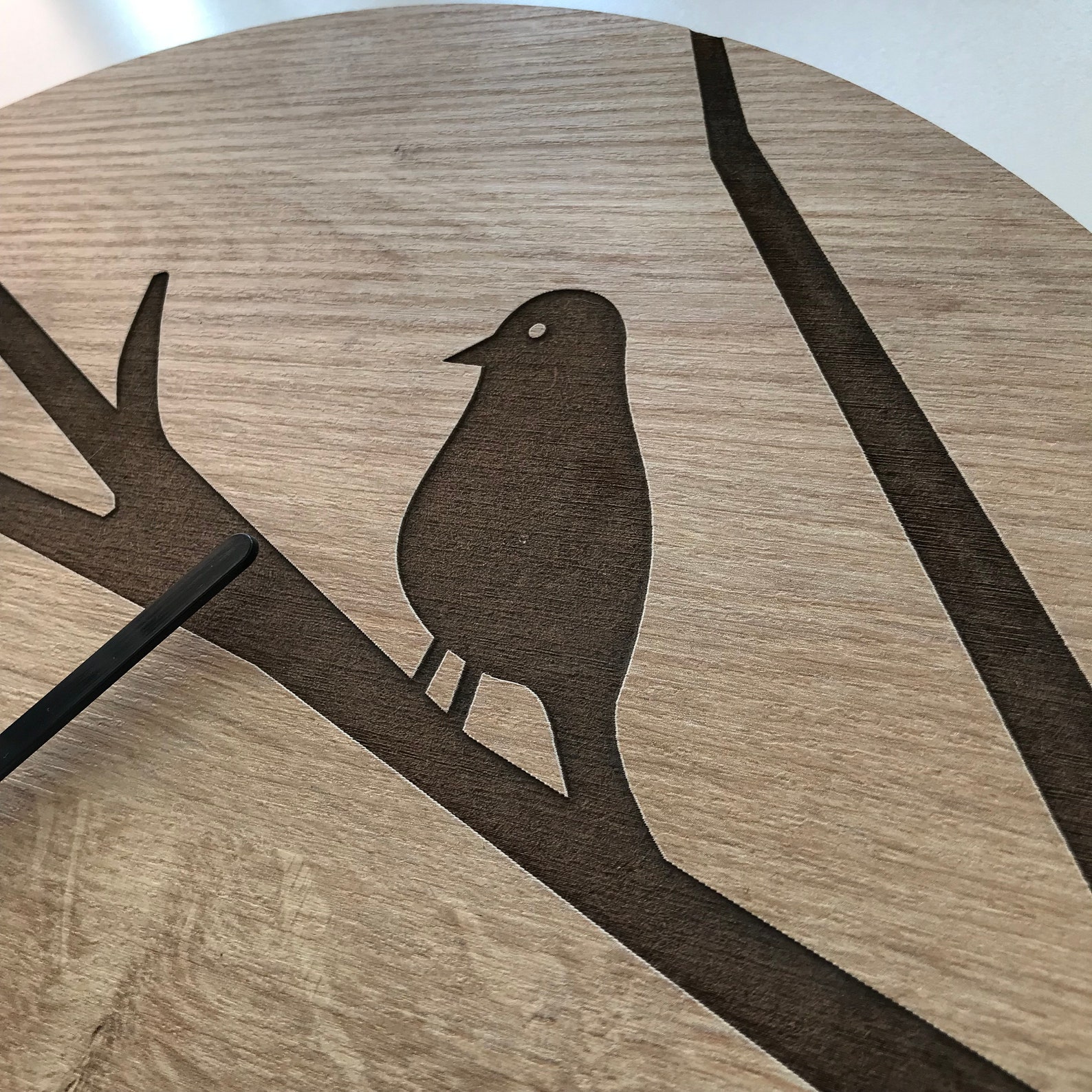 Bird Clock Modern Wall Clock Retro Clock Wooden Clock - Etsy