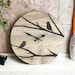 Oak Wood Bird Clock: Modern Retro Wall Decor - Etsy