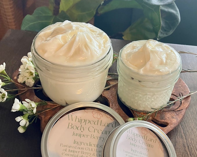 Juniper Berry Whipped Lard Body Cream - Etsy