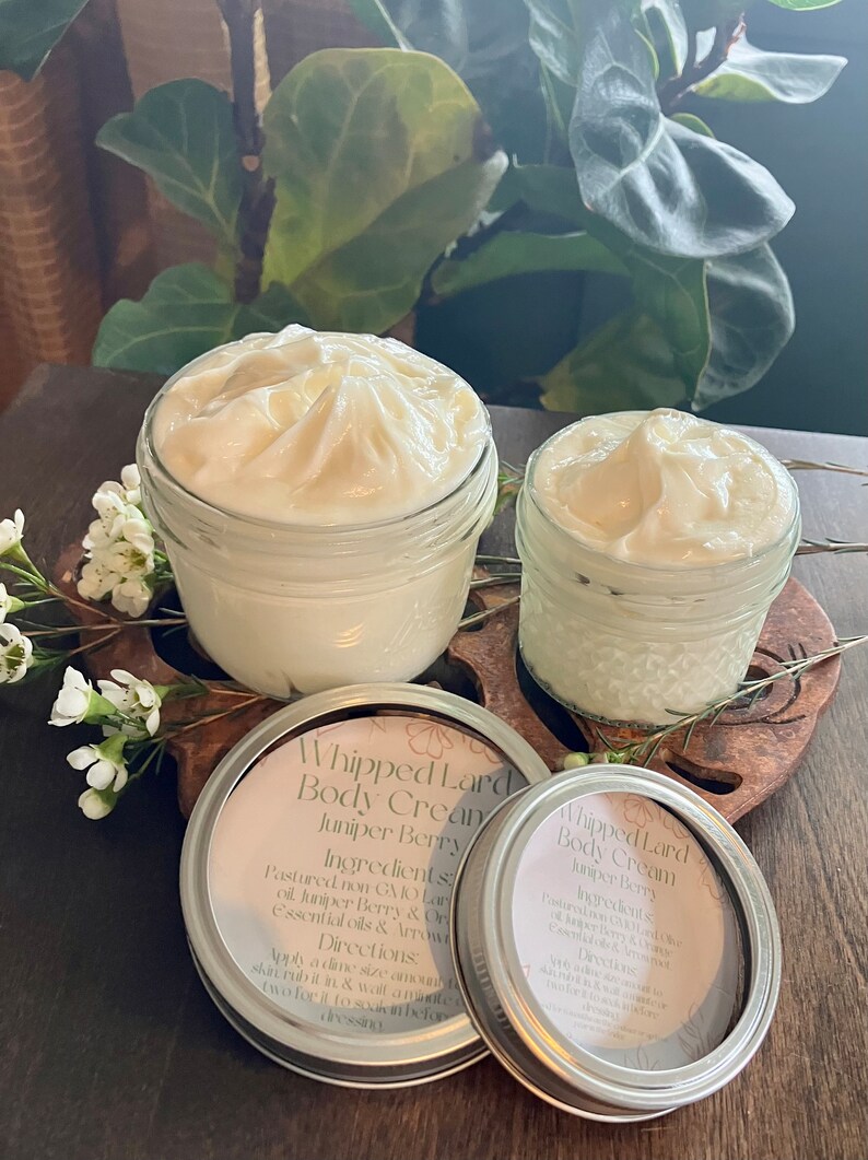 Juniper Berry Whipped Lard Body Cream - Etsy