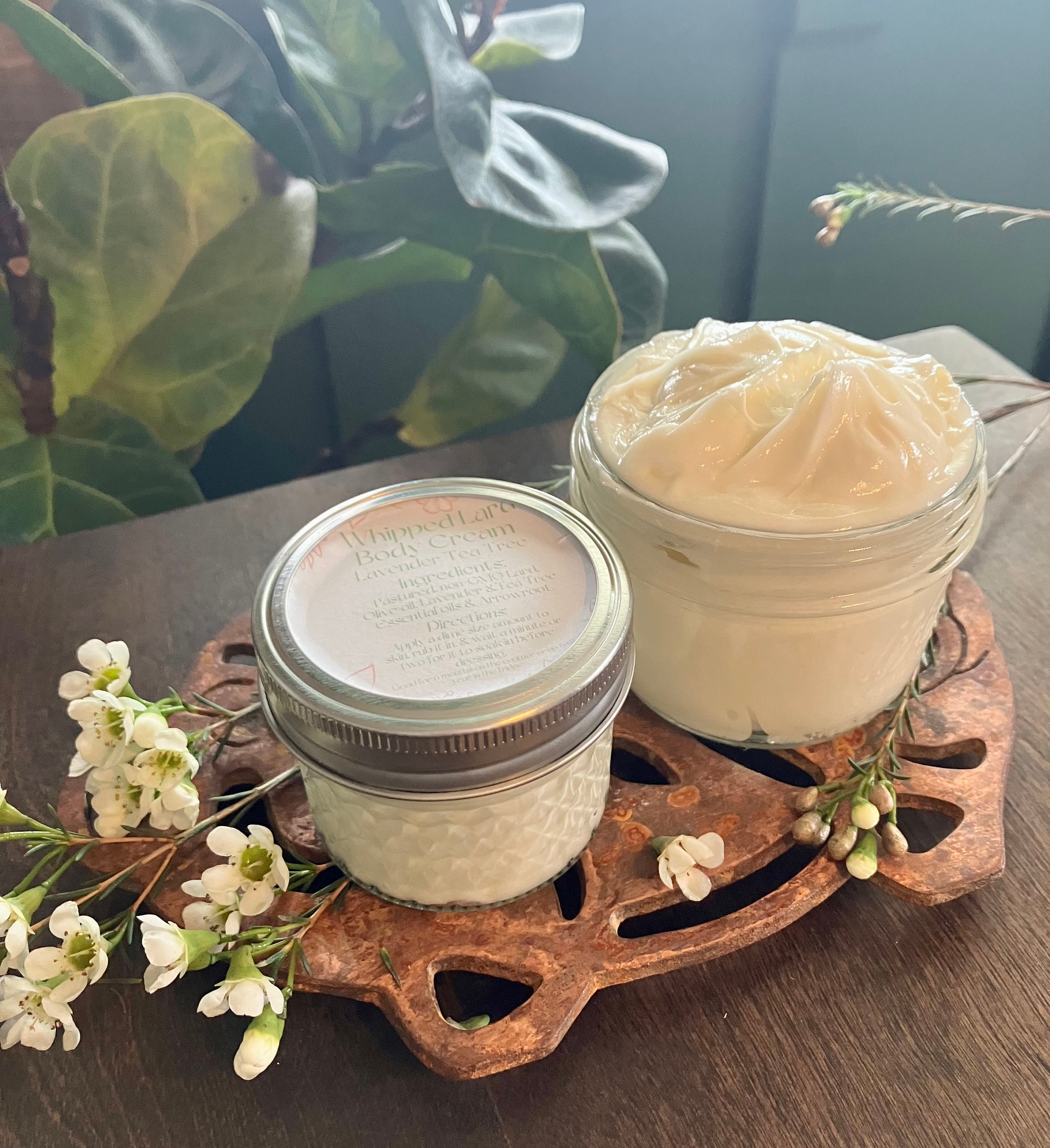 Lemon Rosemary Whipped Lard Body Cream - Etsy